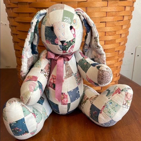 Accents | Vintage Quilted Cottagecore Patchwork Bunny Plush Multicolor ...